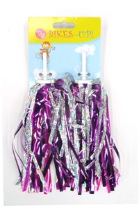 STREAMERS LASER FINISH WITH BEADS BIKES UP SILVER & PURPLE – Camden Cycles